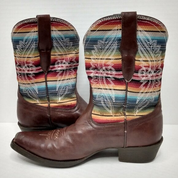 Ariat | Shoes | Ariat Boots Womens Girls 4 M Brown Southwest Blanket ...
